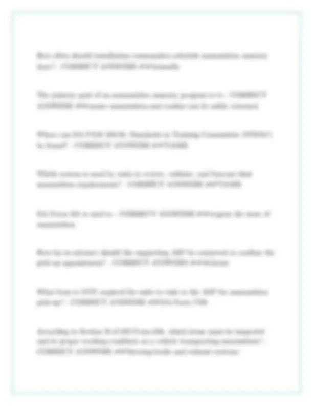 Ammo 64 questions with answers | Exams Military Strategy and Training ...