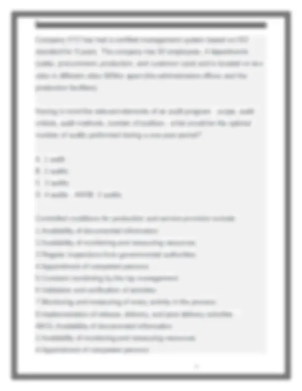 ISO 9001 Test Bank. Latest Edition 2025-2206. Questions & Correct ...