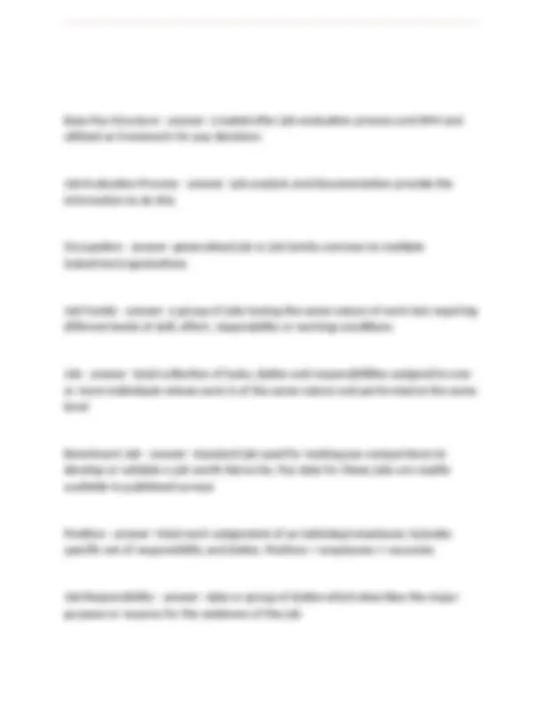 C2- Job Analysis, Documentation and Evaluation questions.docx | Exams ...