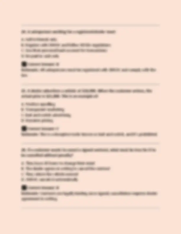 OMVIC Final Exam Practice Exam 2025 Questions, Correct Answers, and ...