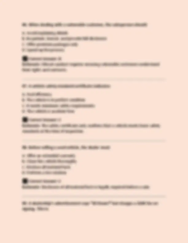 OMVIC Final Exam Practice Exam 2025 Questions, Correct Answers, and ...