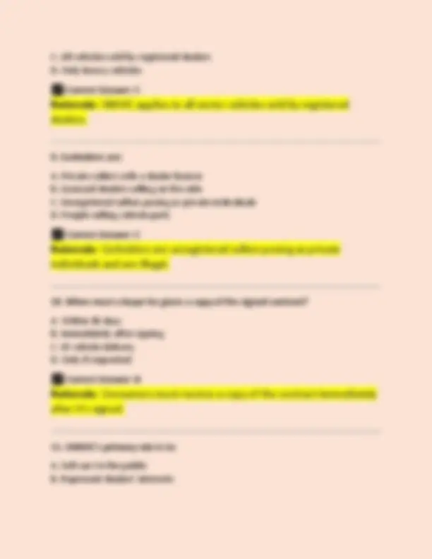 OMVIC Final Exam Practice Exam 2025 Questions, Correct Answers, and ...