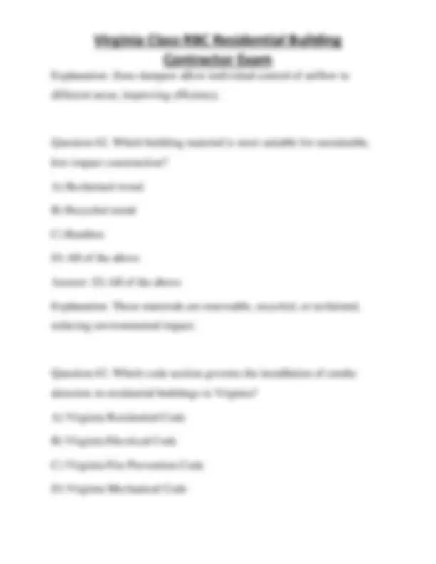Virginia Class RBC Residential Building Contractor Exam | Exams ...