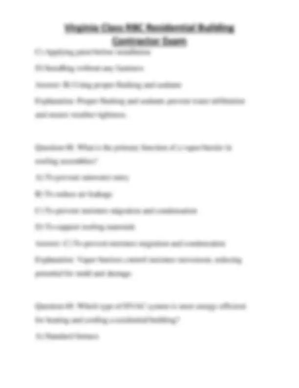 Virginia Class RBC Residential Building Contractor Exam | Exams ...