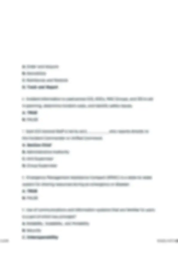 FEMA IS 700b ACTUAL EXAM QUESTIONS WITH COMPLETE SOLUTION GUIDE (A+ ...