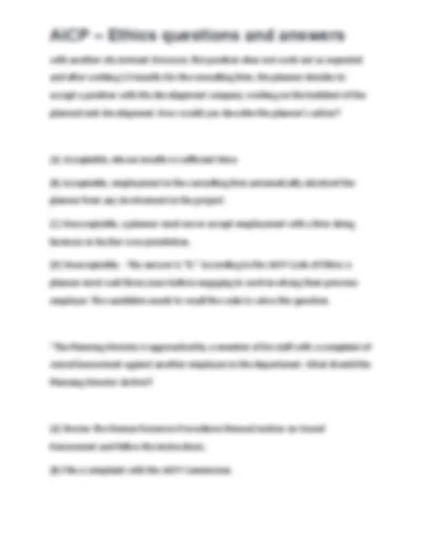 AICP Code of Ethics: Questions and Answers for Urban Planners | Exams ...
