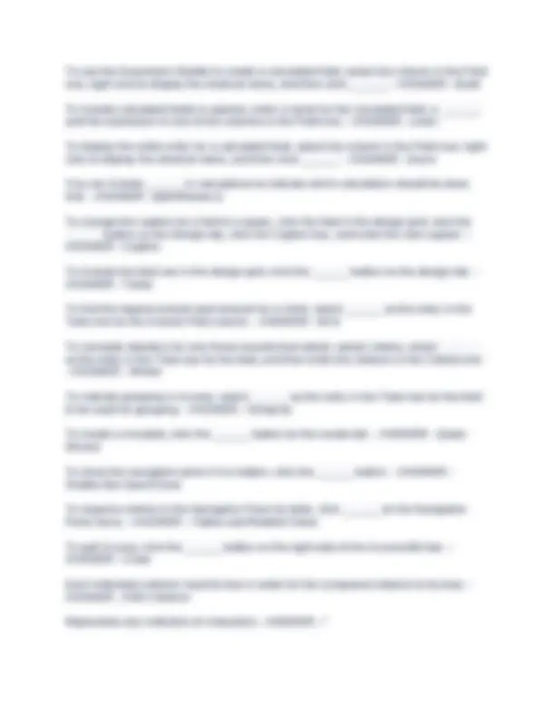 Database Management chpt 2 (MS Access) Exam 2025 | Complete Questions & Answers (100% ) | Exams ...