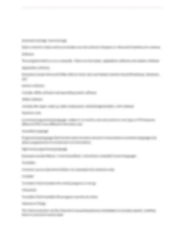 Edexcel GCSE Computer Science, Topic 3-Computers guide.docx | Exams Nursing | Docsity