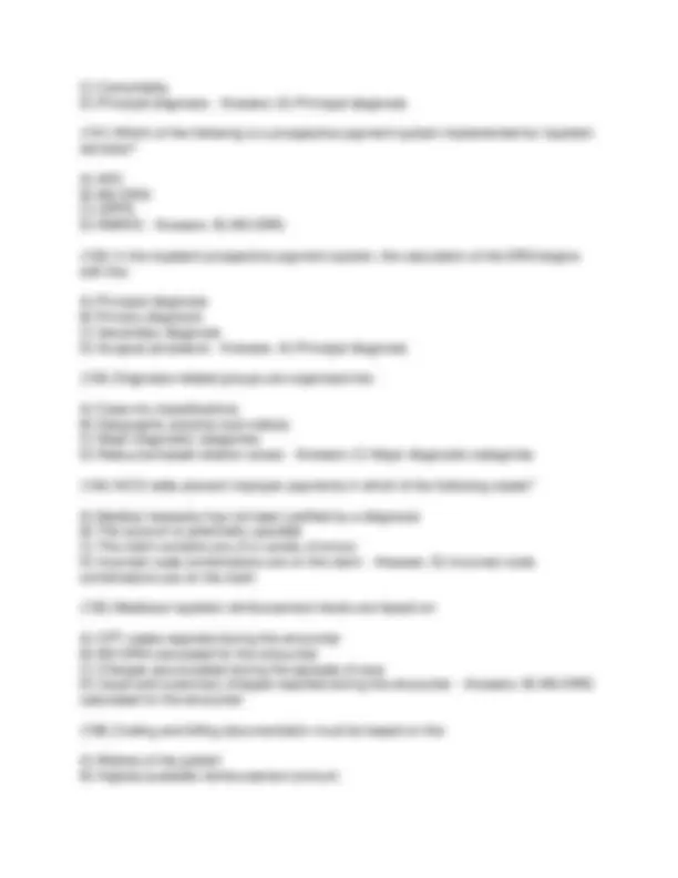 RHIT EXAM PREP PRACTICE QUESTIONS | Exams Social Sciences | Docsity