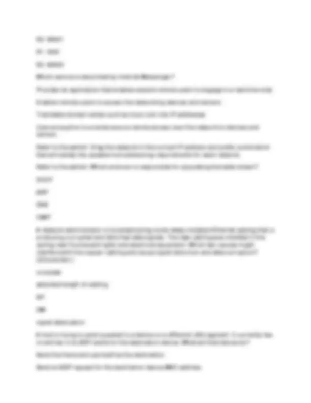 Netacad CCNA ITN Final Exam 2024-2025 | Exams Advanced Education | Docsity