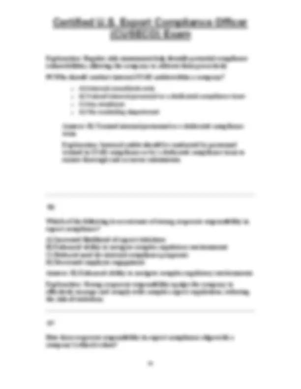 Certified U.S. Export Compliance Officer (CUSECO) Exam | Exams ...