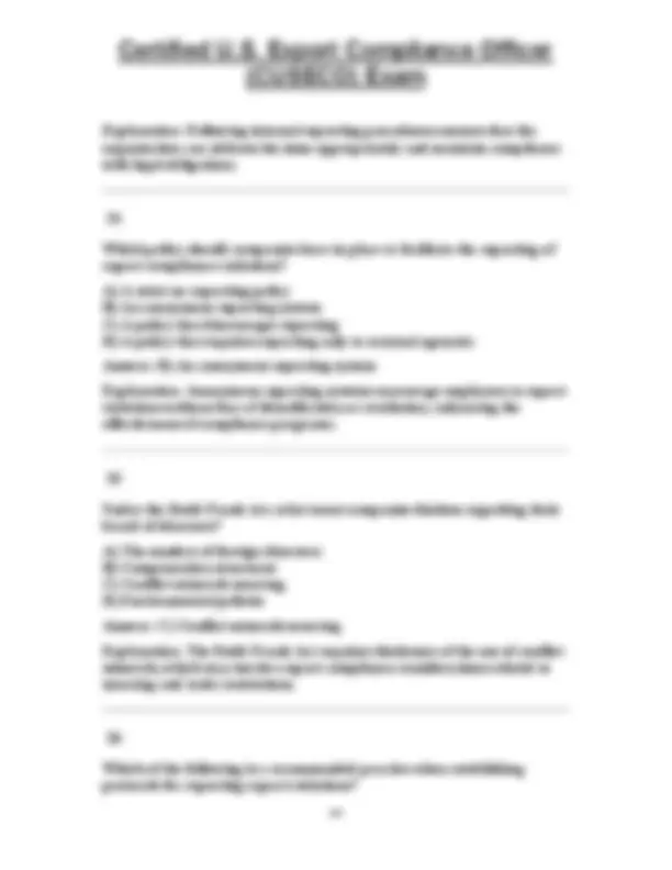 Certified U.S. Export Compliance Officer (CUSECO) Exam | Exams ...