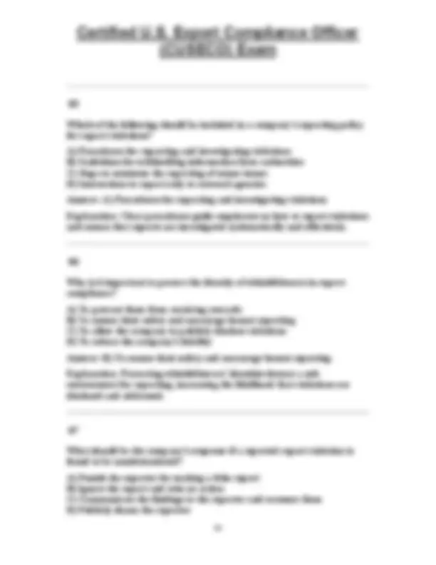Certified U.S. Export Compliance Officer (CUSECO) Exam | Exams ...