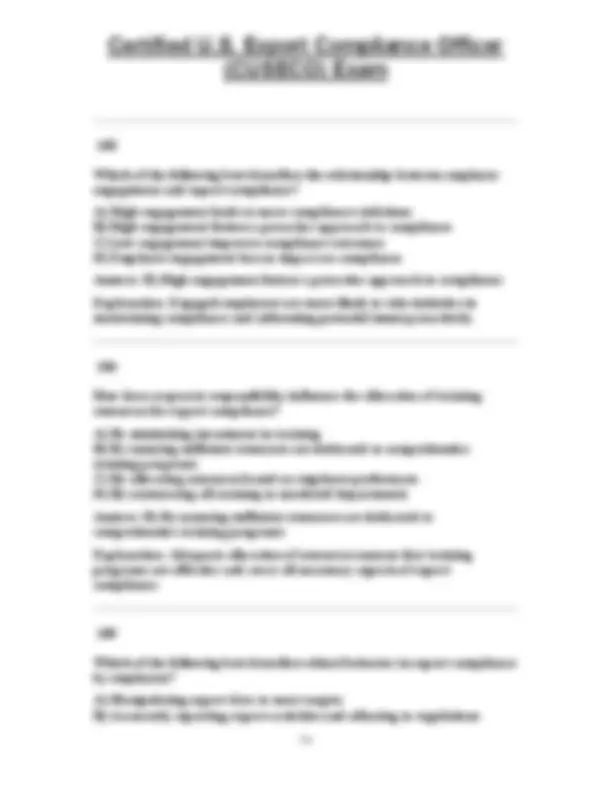 Certified U.S. Export Compliance Officer (CUSECO) Exam | Exams ...