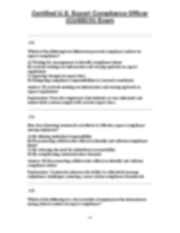 Certified U.S. Export Compliance Officer (CUSECO) Exam | Exams ...