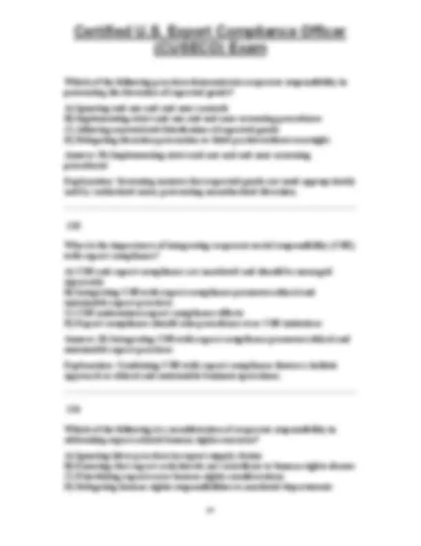 Certified U.S. Export Compliance Officer (CUSECO) Exam | Exams ...