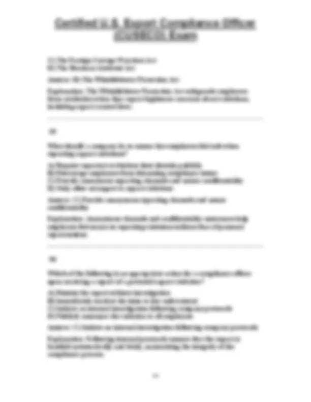 Certified U.S. Export Compliance Officer (CUSECO) Exam | Exams ...