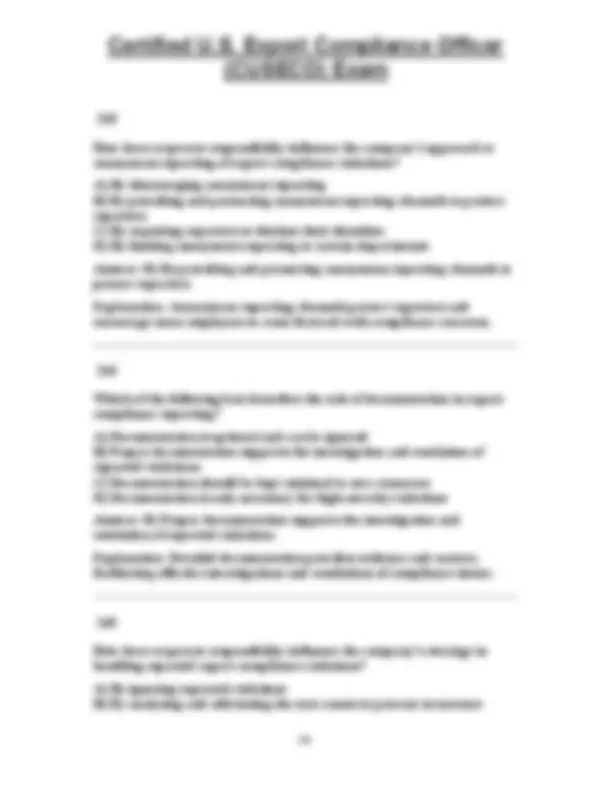 Certified U.S. Export Compliance Officer (CUSECO) Exam | Exams ...