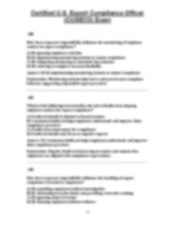 Certified U.S. Export Compliance Officer (CUSECO) Exam | Exams ...