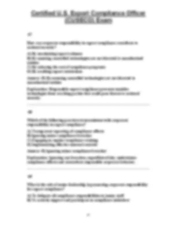 Certified U.S. Export Compliance Officer (CUSECO) Exam | Exams ...