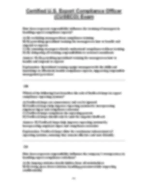 Certified U.S. Export Compliance Officer (CUSECO) Exam | Exams ...