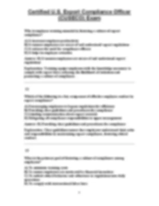 Certified U.S. Export Compliance Officer (CUSECO) Exam | Exams ...