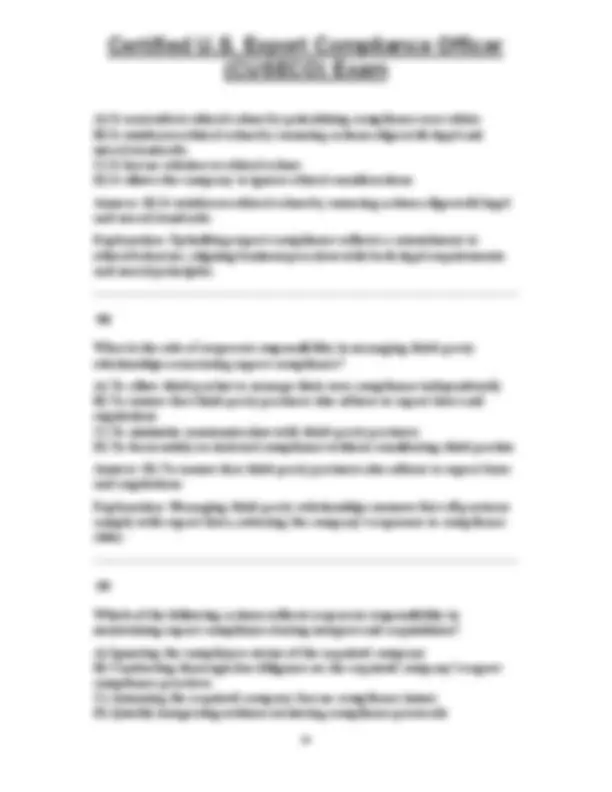 Certified U.S. Export Compliance Officer (CUSECO) Exam | Exams ...