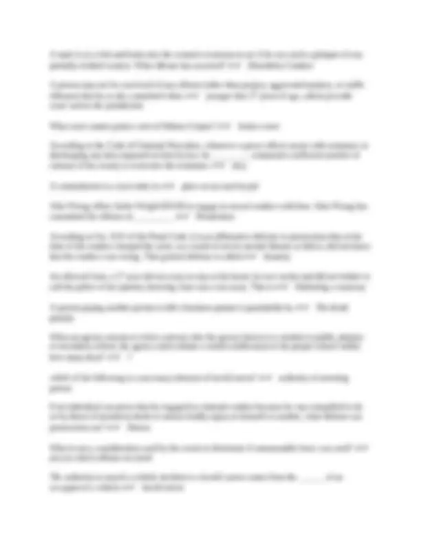 Skills USA Criminal Justice Quiz Bowl Study Guide Questions with ...