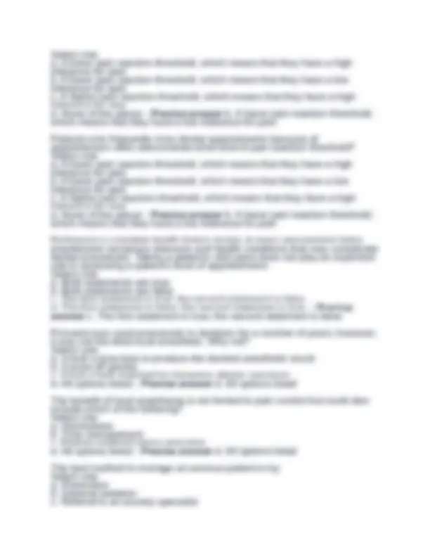 PHARMACOLOGY LOCAL ANESTHETIC 1-4 QUESTIONS WITH PRECISE ANSWERS 2025 ...