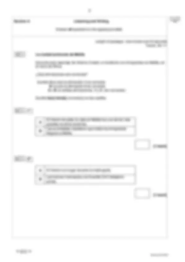 AQA A-LEVEL SPANISH Paper 1 Listening, Reading and Writing JUNE 2024 ...