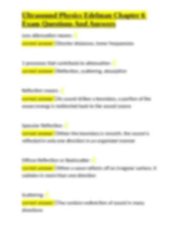 Ultrasound Physics Edelman Chapter 6 Exam Questions And Answers | Exams ...