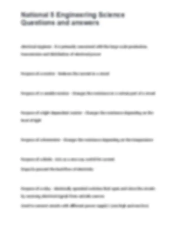 National 5 Engineering Science Questions and answers | Exams ...