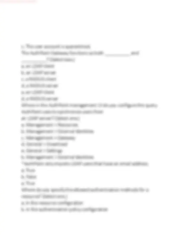 WG Identity Security Essentials Practice Exam update.pdf | Exams ...