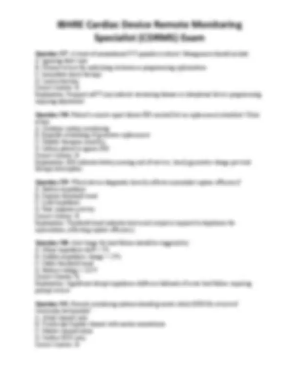 IBHRE Cardiac Device Remote Monitoring Specialist (CDRMS) Exam Study ...