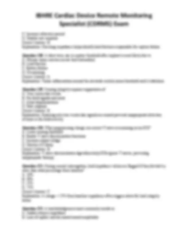 IBHRE Cardiac Device Remote Monitoring Specialist (CDRMS) Exam Study ...