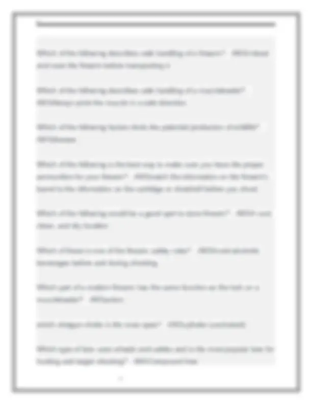 Hunter Education Certification Exam: Questions & Answers | Exams ...