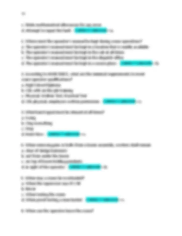 NCCCO Mobile Crane Exam: 100 Questions & Verified Answers | Exams Machine Learning | Docsity