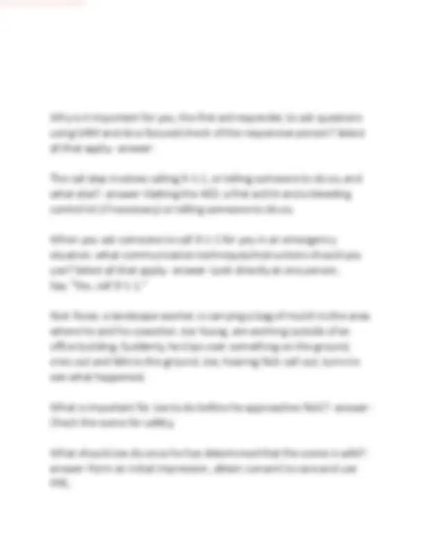 Module 1—First Aid, CPR, AED Foundations.pdf | Exams Nursing | Docsity