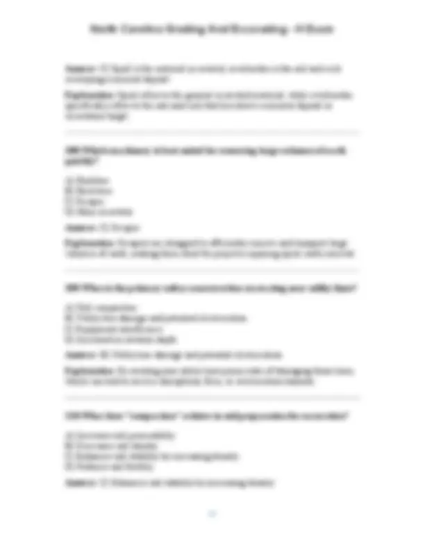 North Carolina Grading And Excavating - H Exam | Exams Technology | Docsity