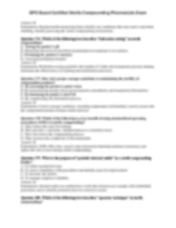 Sterile Compounding Exam Questions: USP 797 & Aseptic Techniques ...