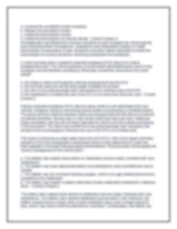 Chapter 11- Pain Management Practice Exam Questions with Answers ...