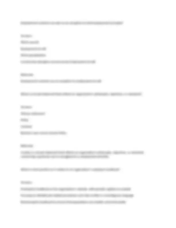 Organization | Employee and Labor Relations - SHRM-CP Questions With ...