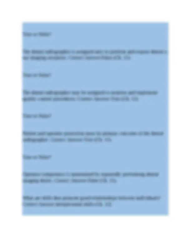 Dental Radiography - Exam #3 questions with correct answers | Exams Nursing | Docsity