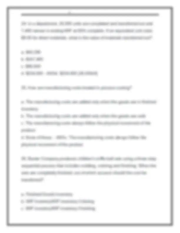 Managerial Accounting Exam Review 2025-2026: Questions and Answers | Exams Management Accounting ...