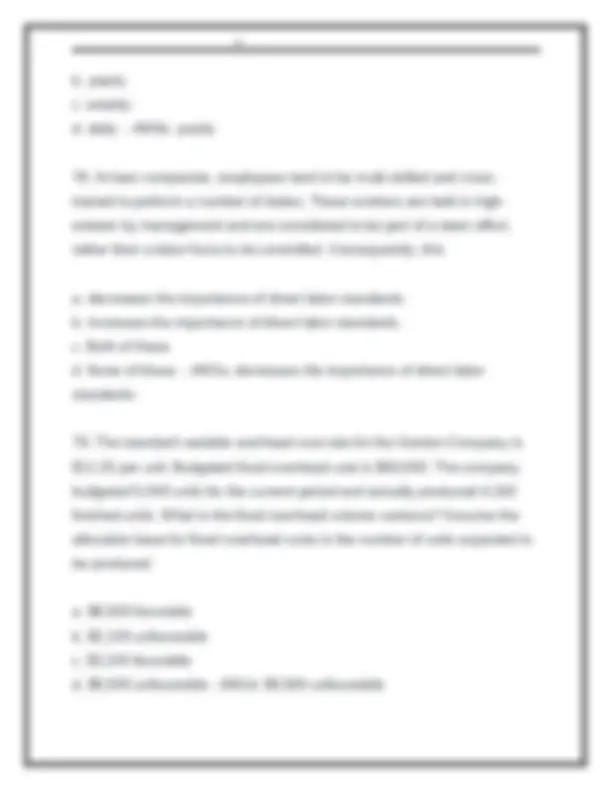 Managerial Accounting Exam Review 2025-2026: Questions and Answers | Exams Management Accounting ...