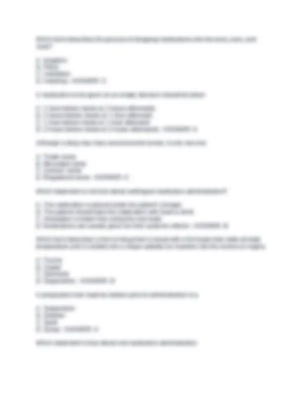Certified Medication Aide Study Guide Chapters 5-6 Exam With Complete ...