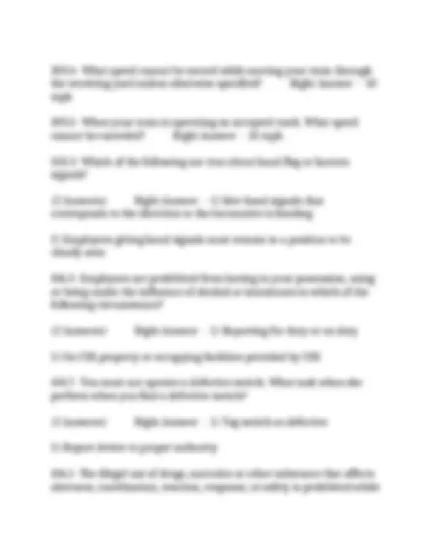 CSX Freight Conductor Final Exam - Questions With Detailed Solutions ...