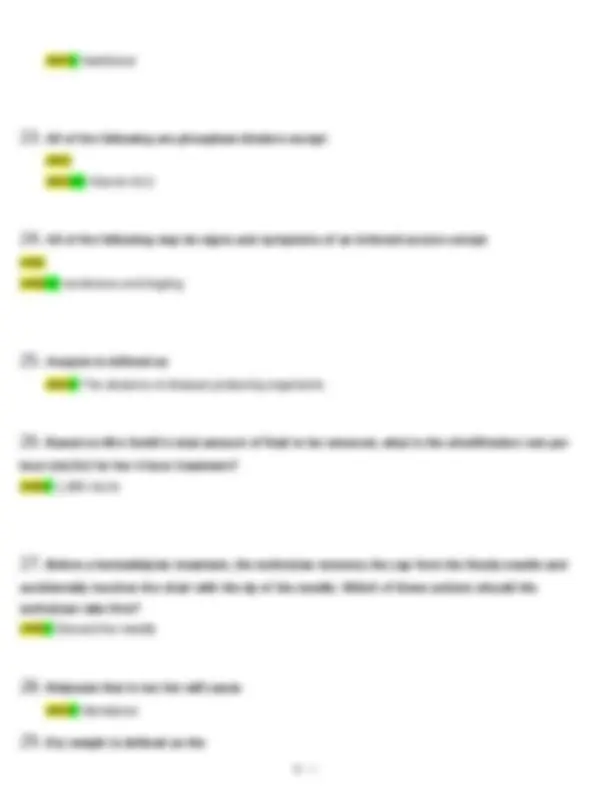 CCHT Practice Exam tested questions with revised correct answers, (a+ ...