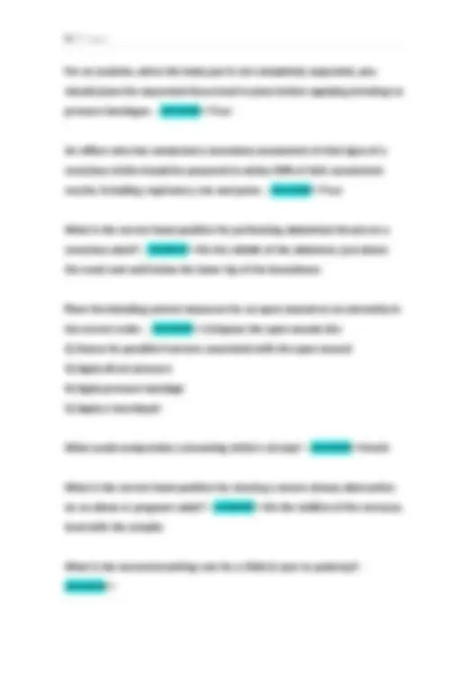 POST First Responder First Aid/CPR/AED Exam Questions And Answers ...