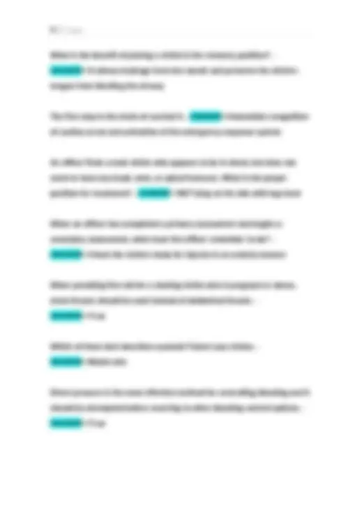 POST First Responder First Aid/CPR/AED Exam Questions And Answers ...